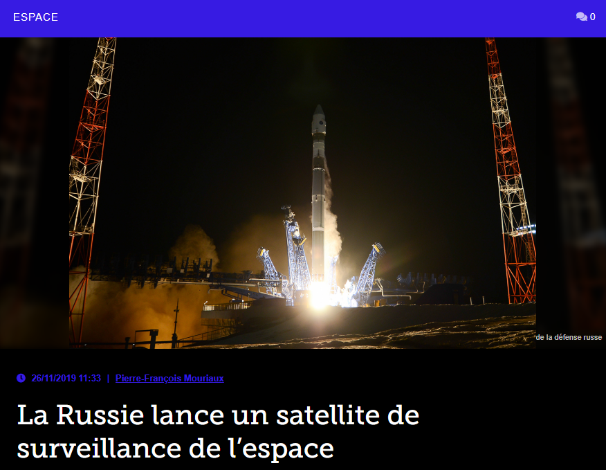La Russie lance un satellite de surveillance de l’espace - NAE