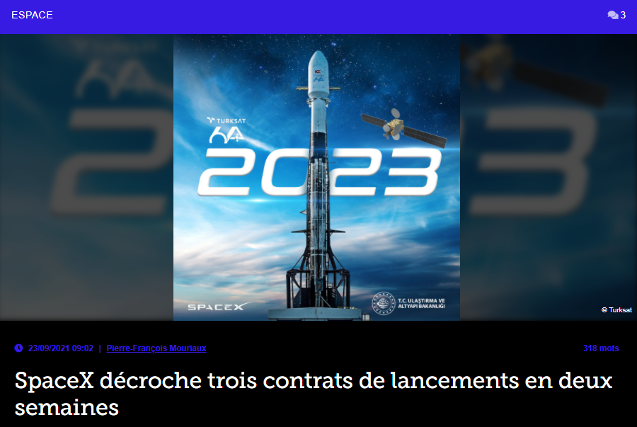 Spacex Décroche Trois Contrats De Lancements En Deux Semaines Nae