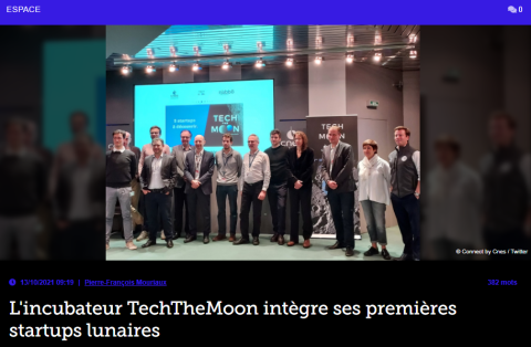 L'incubateur TechTheMoon intègre ses premières startups lunaires - NAE