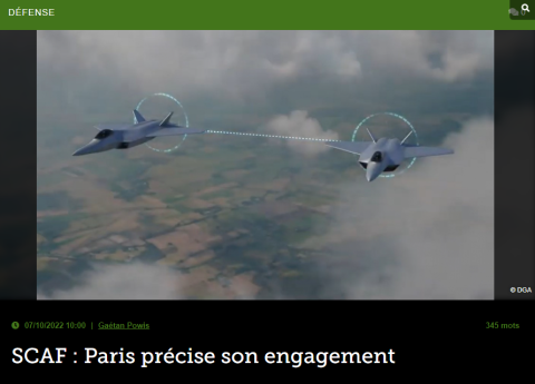 SCAF : Paris précise son engagement - NAE